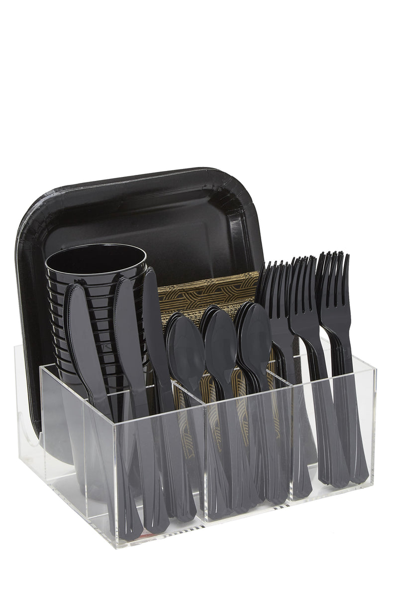 The Home Beau | 6 Section Acrylic Caddy with Swivel Base